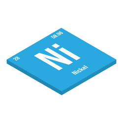 Nickel ni periodic table element Royalty Free Vector Image