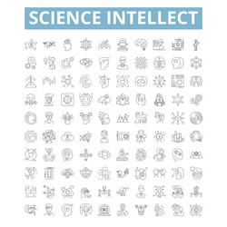 Artificial intellect icons line symbols web Vector Image