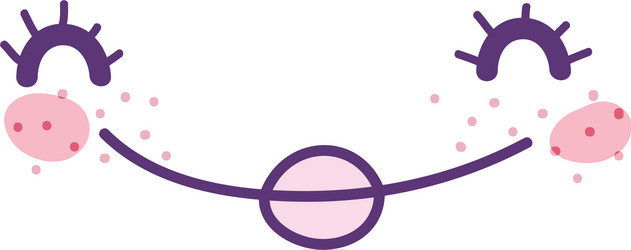 Cute smiling face doodle Royalty Free Vector Image