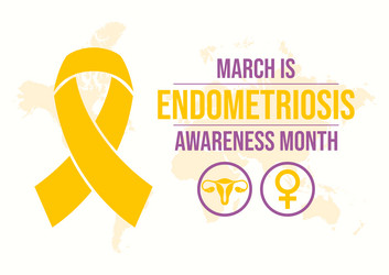 Endometriosis awareness month poster Royalty Free Vector