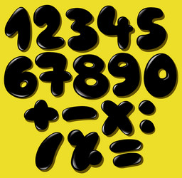 Fat bubble numbers Royalty Free Vector Image - VectorStock