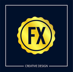 Initial letter fx logo template design Royalty Free Vector