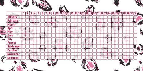 Menstrual period calendar Royalty Free Vector Image