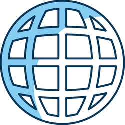 Sphere circle binary code icon Royalty Free Vector Image