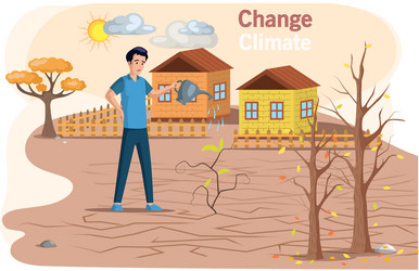 Problem disappearing water sources drought Vector Image