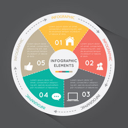 Circle elements for infographic Royalty Free Vector Image