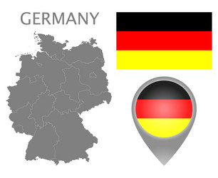 Germany map Royalty Free Vector Image - VectorStock