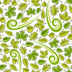 Leaves seamless pattern Royalty Free Vector Image