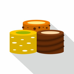 Turkish delight icon in cartoon style Royalty Free Vector