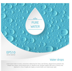 Water drop banner Royalty Free Vector Image - VectorStock