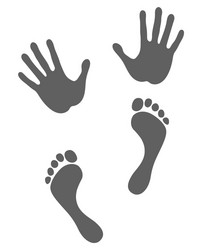 Left foot footprint outline high quality Vector Image