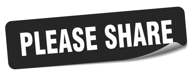 Share sticker share label Royalty Free Vector Image