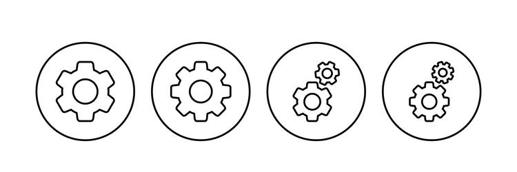 Setting icon cog settings icon symbol Royalty Free Vector