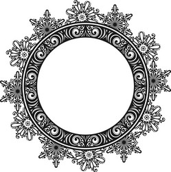 Beautiful decorative round frame Royalty Free Vector Image