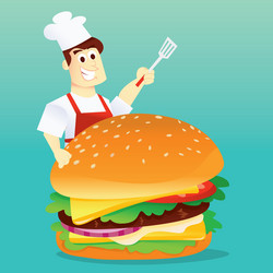 Cartoon hamburger Royalty Free Vector Image - VectorStock