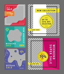 Nine commercial templates Royalty Free Vector Image