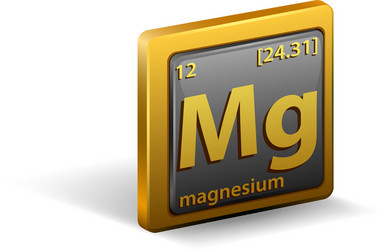 Magnesium chemical element symbol Royalty Free Vector Image