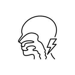 Dysphagia color line icon human diseases Vector Image