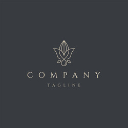 Caduceus lotus logo Royalty Free Vector Image - VectorStock