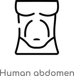 Human abdomen outline icon isolated line from Vector Image
