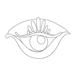 Psyhodelical print with demonic eye with crown Vector Image