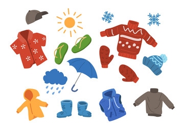 4 Seasons Clothes Clipart