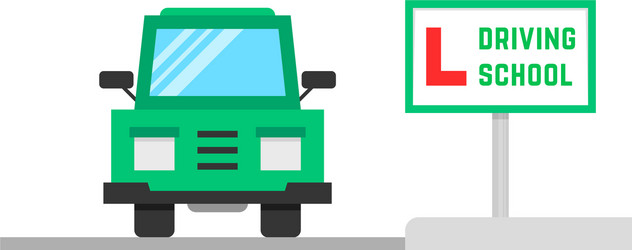 Learner driver plate sign on pillar Royalty Free Vector