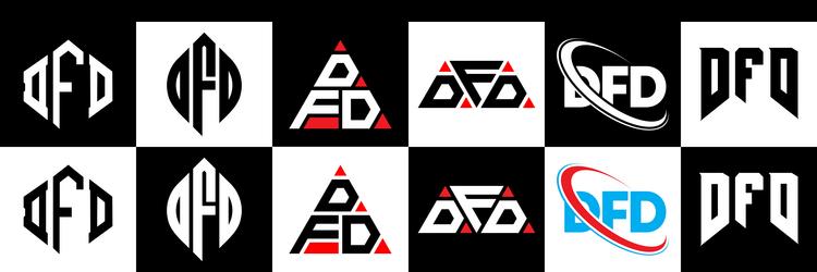 Dfd logo letter design Royalty Free Vector Image