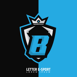 Letter b owl mascot esport gaming logo design owl Vector Image