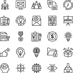 Project management icons 1 Royalty Free Vector Image