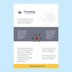Template layout for processor company profile Vector Image