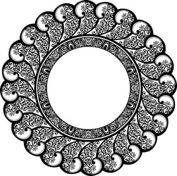 Beautiful decorative round frame Royalty Free Vector Image