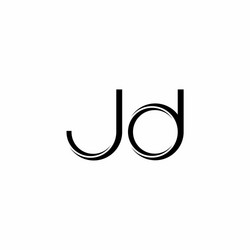 Jd logo letter monogram slash with modern Vector Image