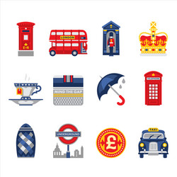 England icons set Royalty Free Vector Image - VectorStock