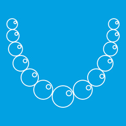 Pearl necklace icon outline style Royalty Free Vector Image