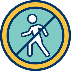 No entry for pedestrians icon Royalty Free Vector Image