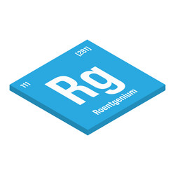 Roentgenium rg periodic table element Royalty Free Vector