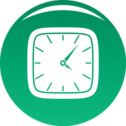 Clock time icon green Royalty Free Vector Image