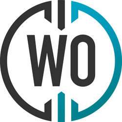 Initial letter wo real estate creative logo Vector Image