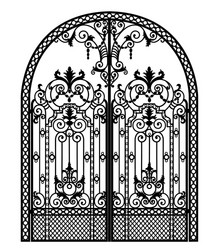 Arched Wrought Iron Gates Vector Images (61)