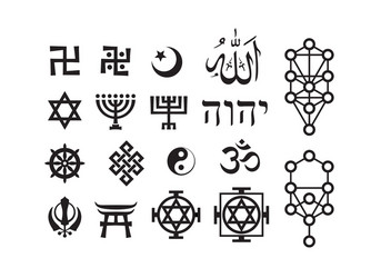 Moon Glyphs Sacred Geometry Royalty Free Vector Image