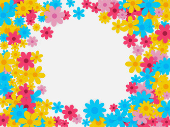 Cute spring frame border vertical template can Vector Image