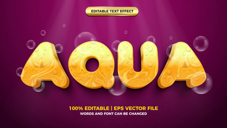 Blue elictric wave editable text effect Royalty Free Vector