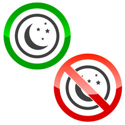 Night message permission signs Royalty Free Vector Image