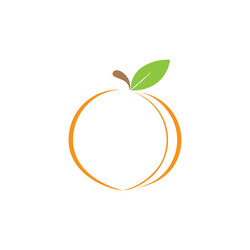 Peach fruit logo Royalty Free Vector Image - VectorStock