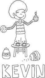 Simple outline drawing for coloring Royalty Free Vector