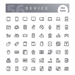 Interface line icons set Royalty Free Vector Image