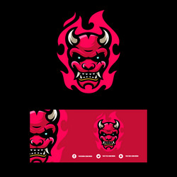Red devil scream Royalty Free Vector Image - VectorStock