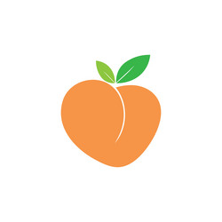 Peach fruit logo Royalty Free Vector Image - VectorStock
