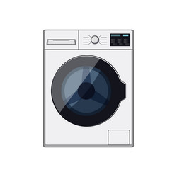 Interior washing machine cartoon Royalty Free Vector Image